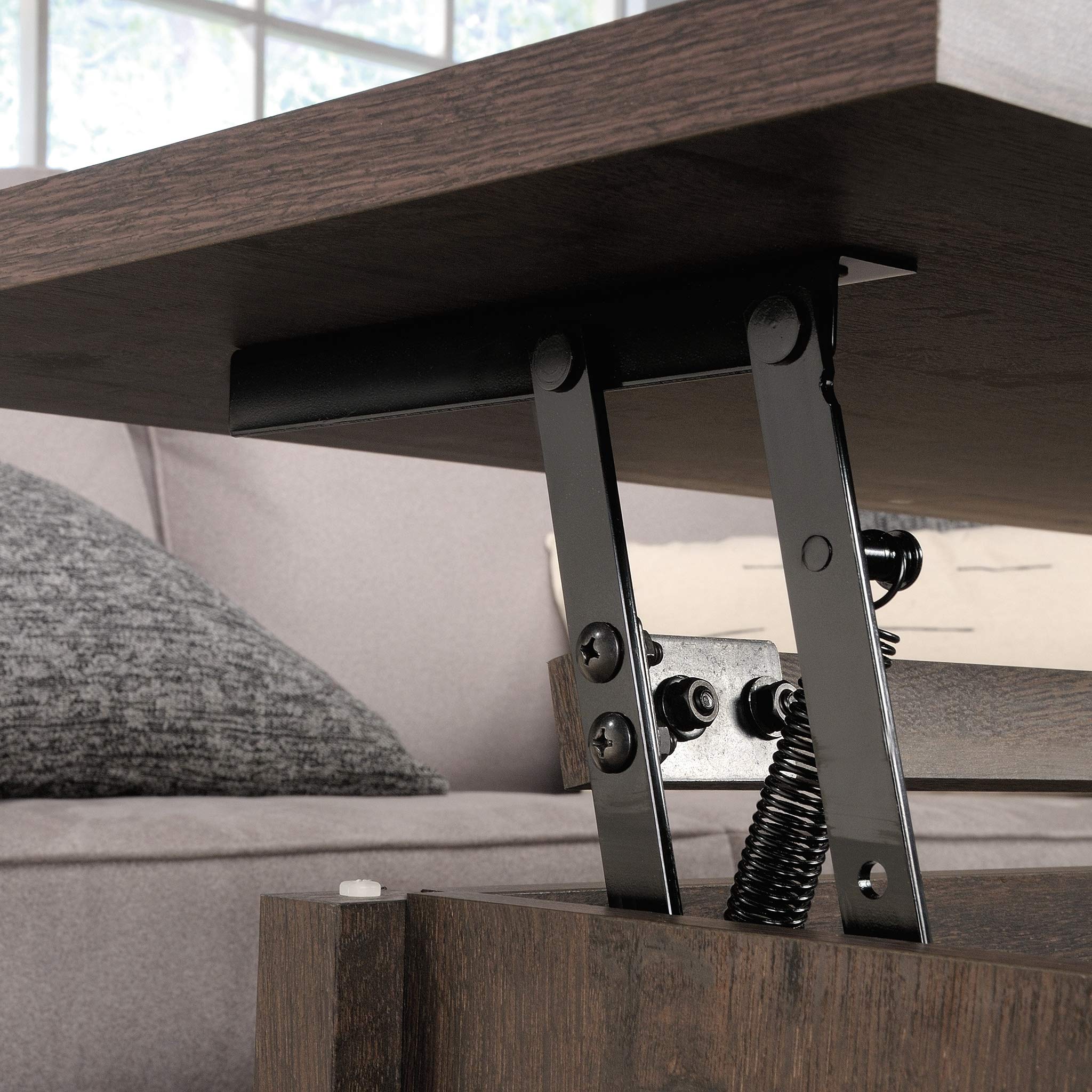 Sauder Cannery Bridge Lift Top Coffee Table, Mystic Oak finish