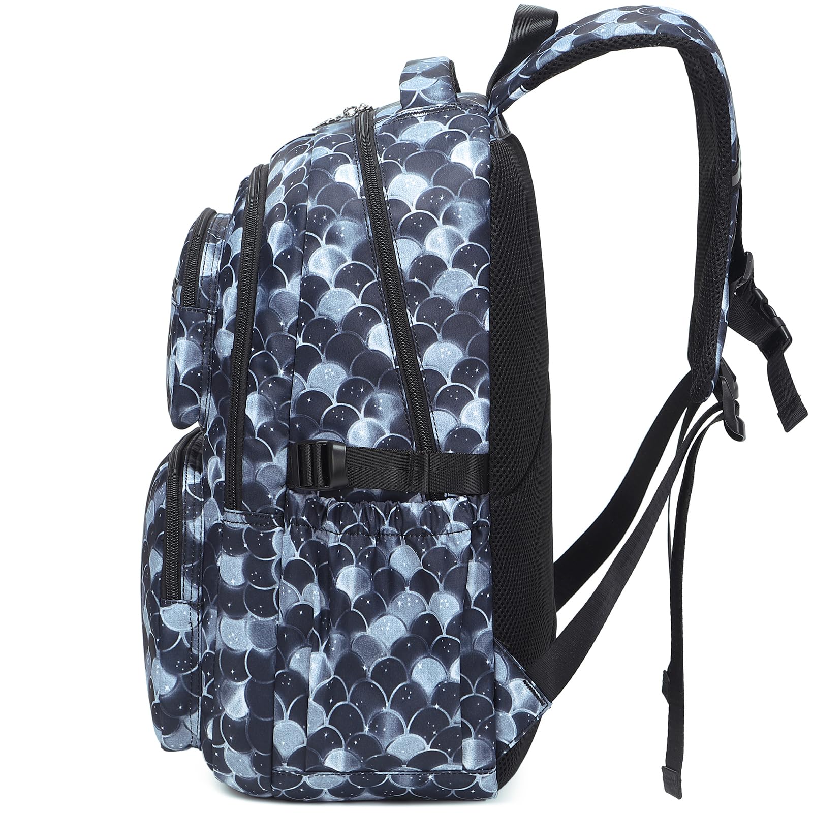 Sugaroom Mermaid Backpack for Girls Backpack with Lunch Box Pencil Case Kids Backpack School Bags Primary Elementary Bookbags for Teen Girls