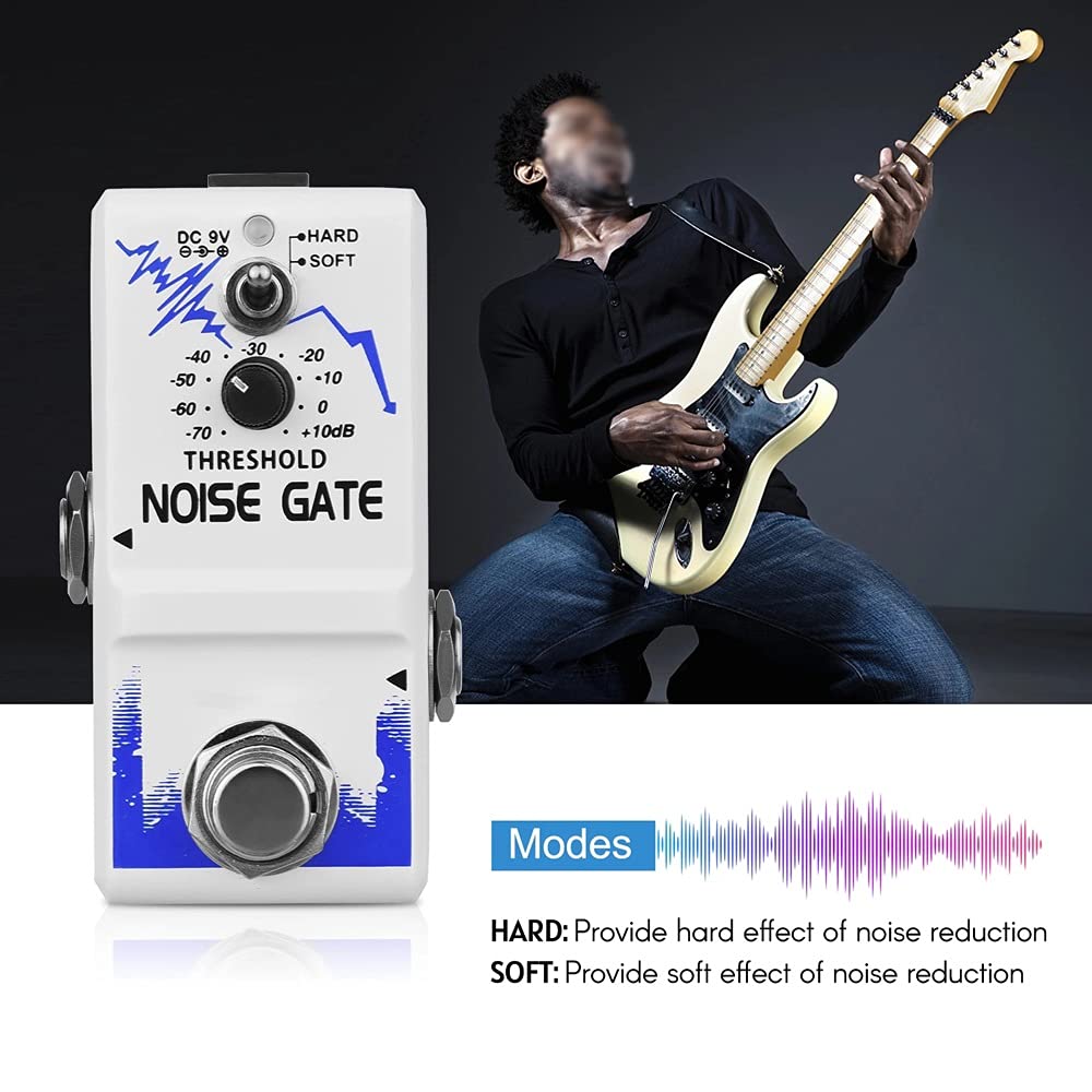 ZYZMH Guitar Pedal Single Noise Gate Guitar Effect Pedal True Bypass Zinc Alloy Shell for Guitar Accessories Parts (Color : Blue)
