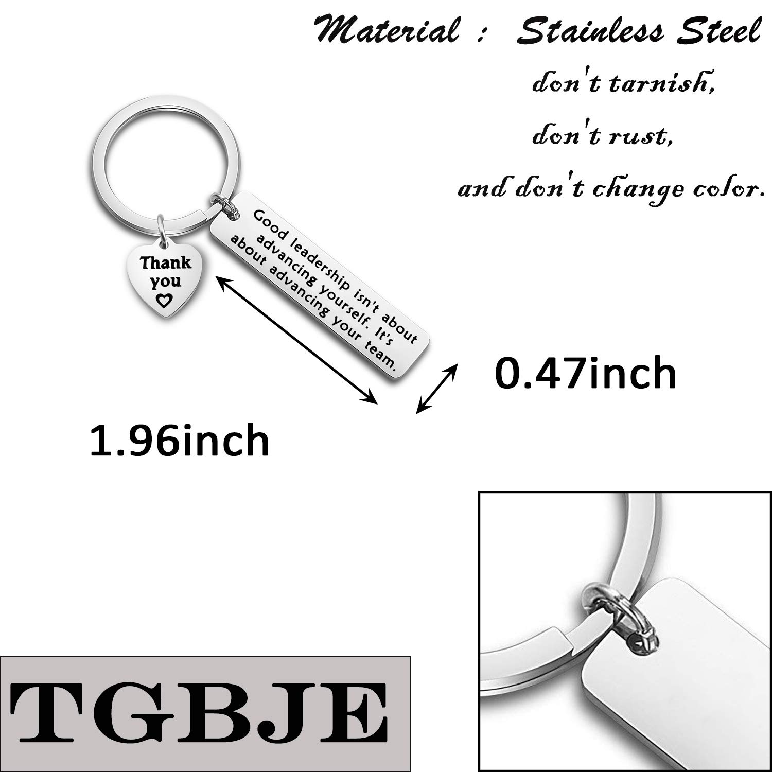 TGBJE Leader Gift Good Leadership Isn’t About Advancing Yourself iIt’s About Advancing Your Team Team Gift (leadership keychain)