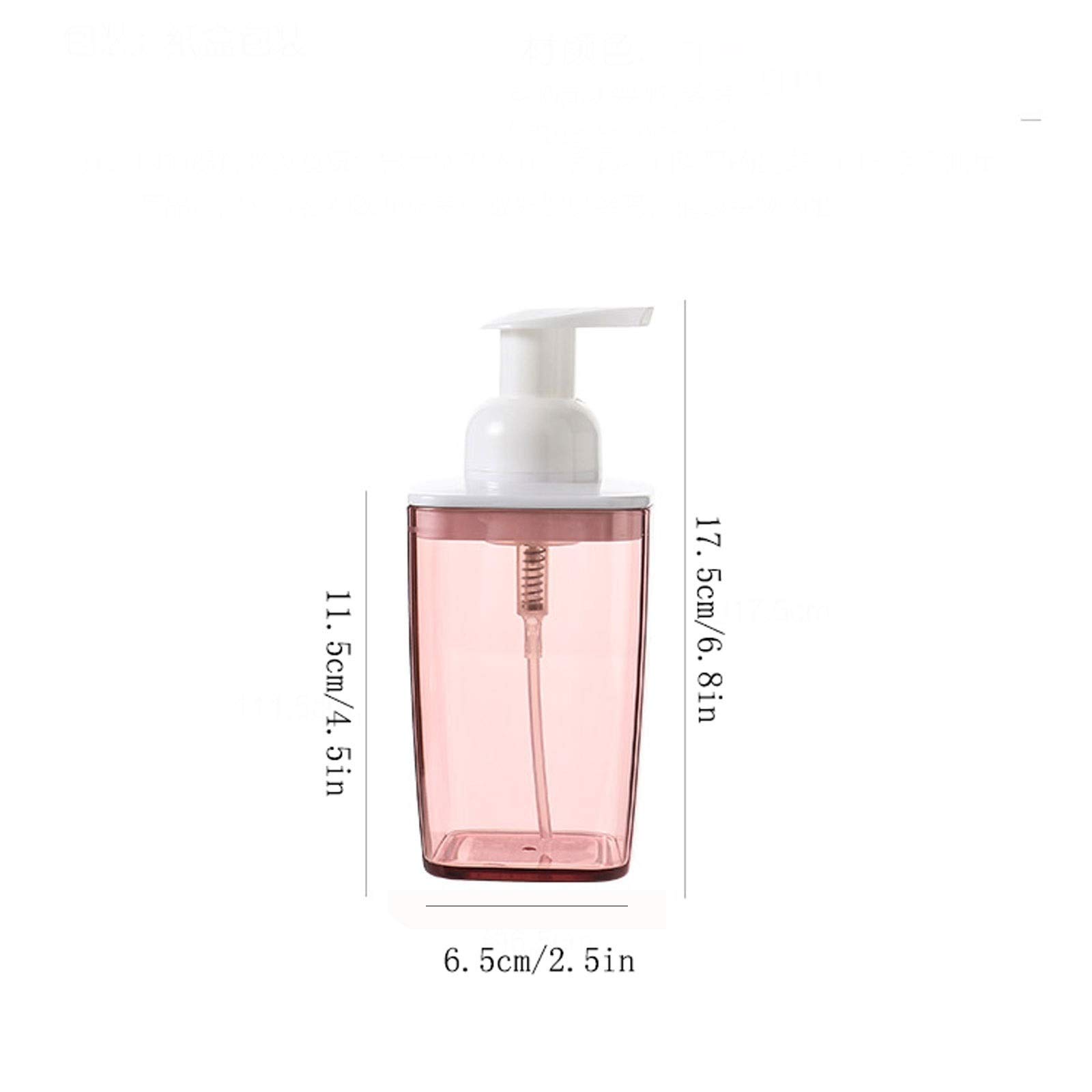Soap Dispenser Bathroom Household Foam Press Bottle,Plastic Liquid Soap Dispenser for Bathroom or Kitchen Compact and Does Not Take Up Space Kitchen Soap Dispenser