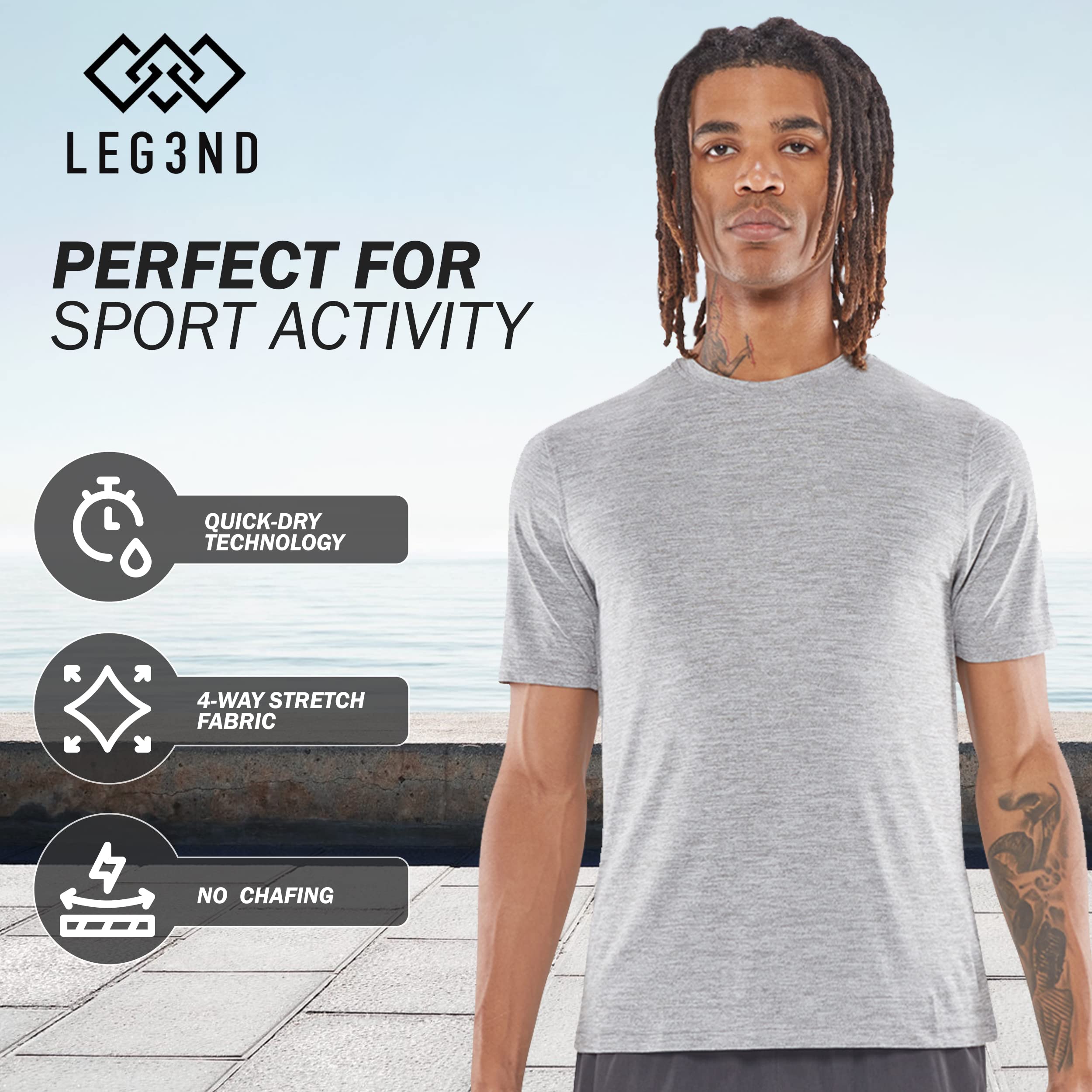 Workout Shirts for Men – 3 Pack Dry Fit T Shirts for Men, Mens Athletic Shirts