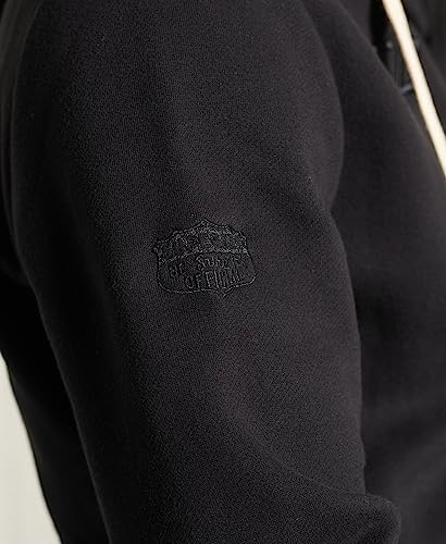 Superdry Mens Collegiate State Zip Hoodie Black Size Xxl