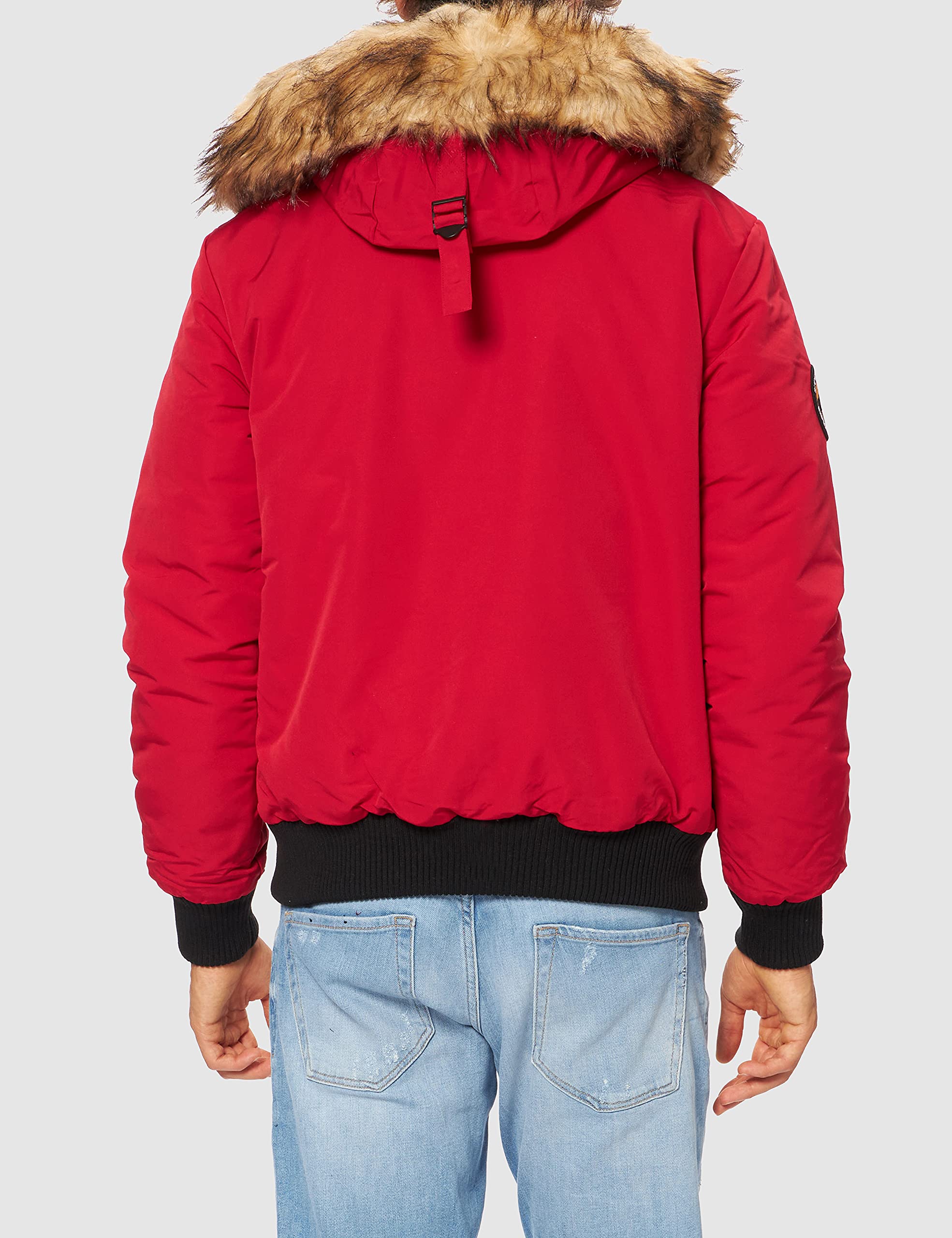 Superdry Mens Everest Bomber Jacket Hike Red Size M