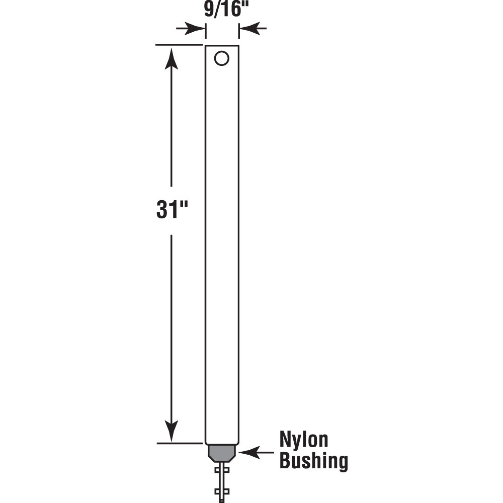 Prime-Line FH 3120 9/16 In. x 31 In. Spiral Tilt Balance, Red Tip (Single Pack)