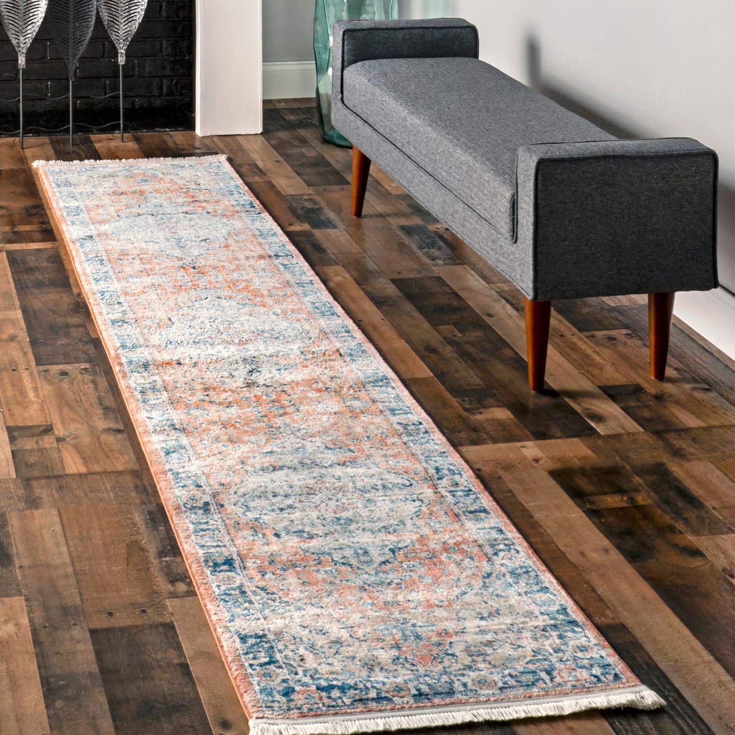 nuLOOM Piper Faded Transitional Accent Rug, 4' Round, Beige