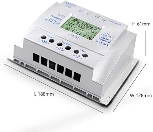 Solar Charge Controller 80A PWM 12V 24V 1920W Solar Panel Charger Discharge Regulator with 5V USB Output Multip Circuit Protection Anti-Fall Durable ABS Housing Heat Sink (L80A)
