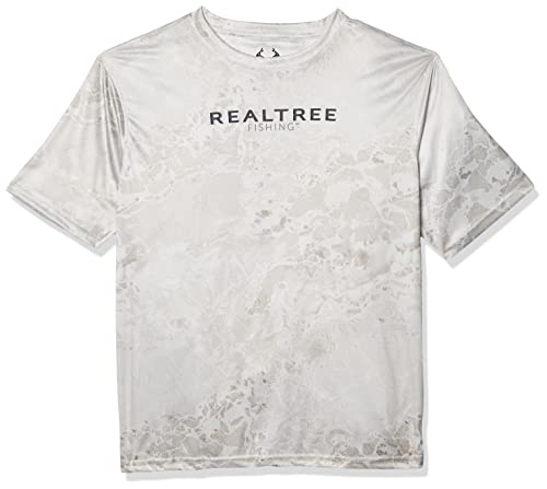Staghorn Realtree Fishing Ss Graphic Camo Tee, White, XXL
