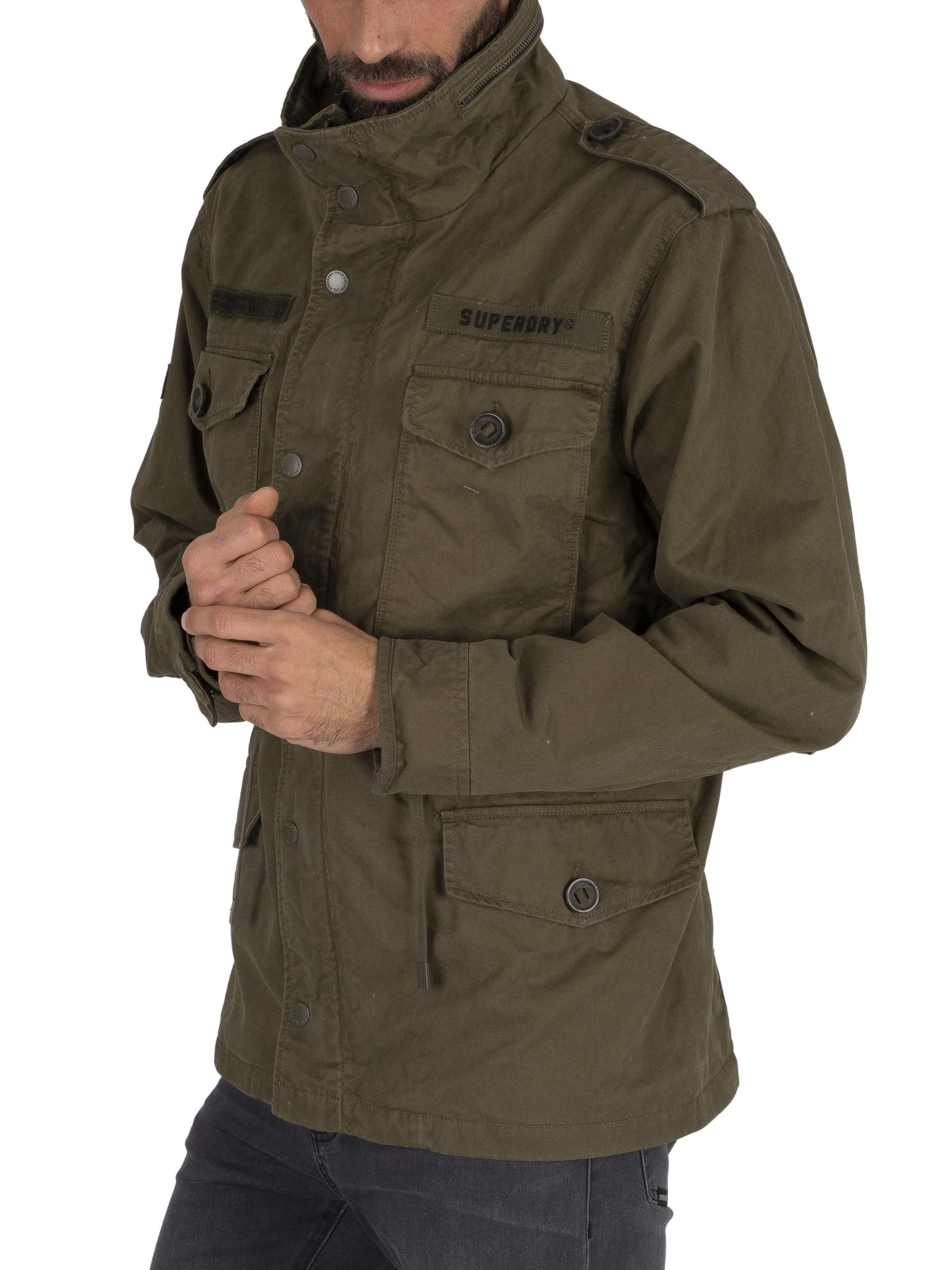Superdry Mens Rookie Field Jacket Ivy Green Size M