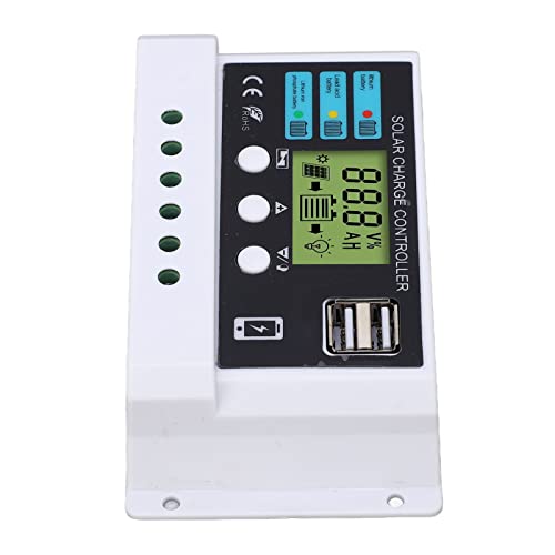 Solar Controller, 12V 24V Self Adaption Overload Protection Solar Regulator Industrial Chip for Industrial (20A)