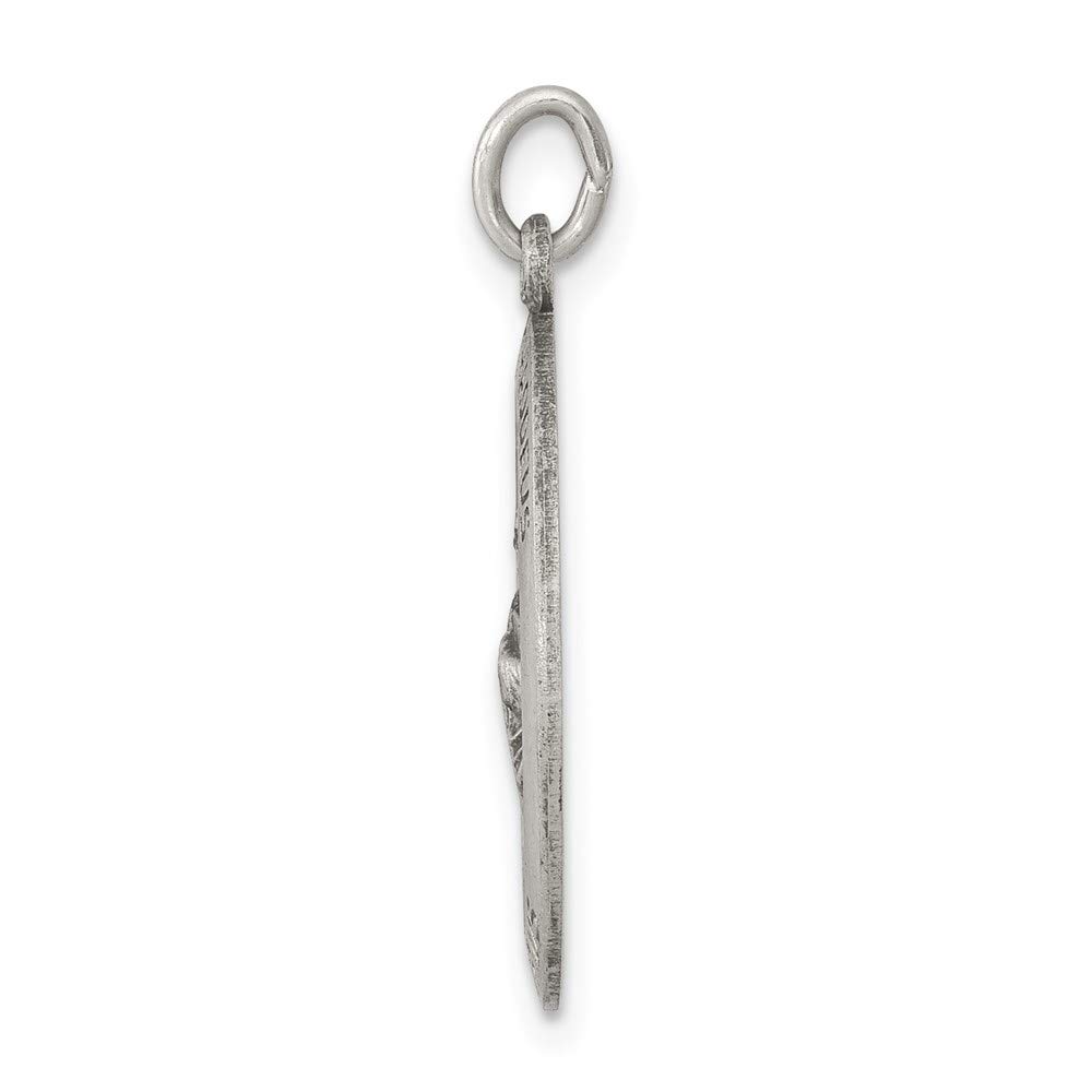 Sterling Silver Antiqued Saint Jude Thaddeus Medal QQC5692