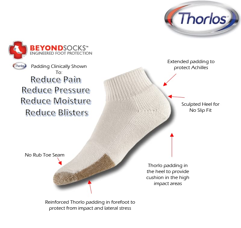 Thorlos Unisex TMX Tennis Thick Padded Ankle Sock (3 Pairs) Black, Large