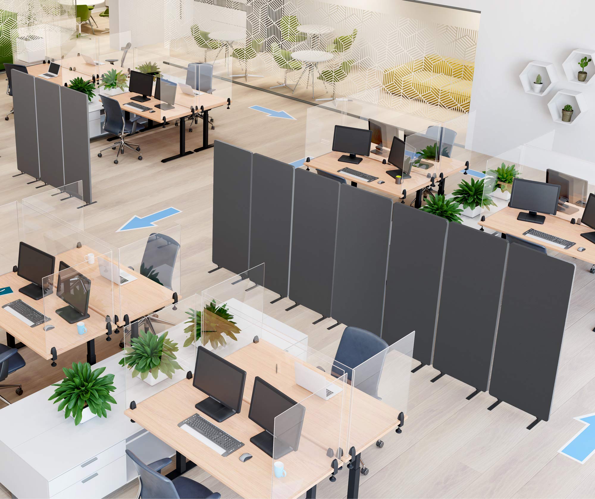 Stand Steady Freestanding Privacy Panels Stand Steady Room Dividers Stand Steady Single Zip Panel in Slate Gray 10 Pack (Single Panel) (Single Panel)