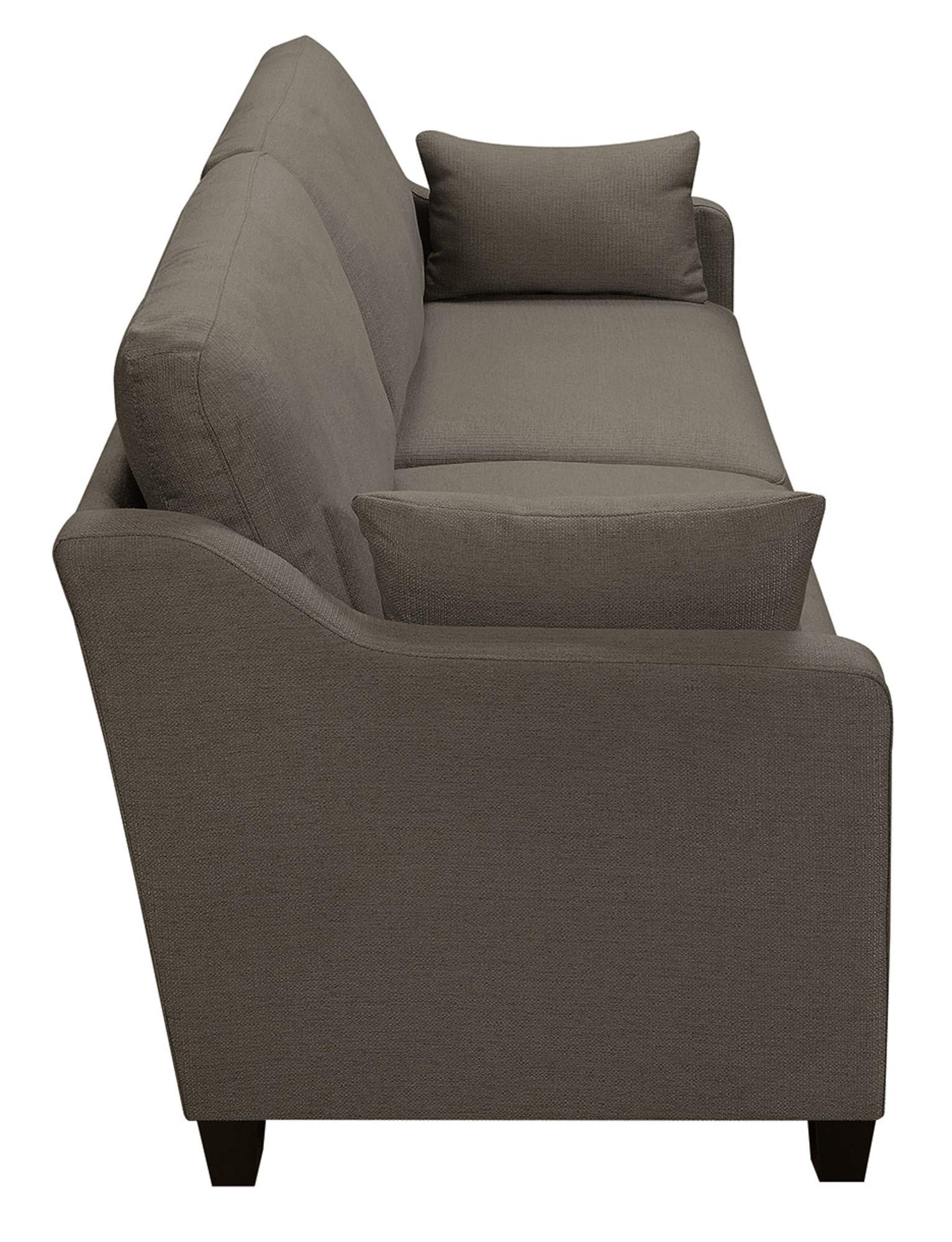 Serta Carmina Contemporary Upholstered 75" Living Room Sofa, Modern Couch for Two or Three, High Plush Seat Cushions and Back Pillows, Easy Assembly, Ash