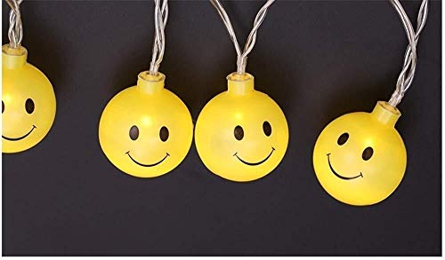 Sucastle WDWL Outdoor Light String, Smiley Face Light Decorative Light String, for Garden, Terrace, Garden, Home Decorative Lights (Size : 2M 10LED)