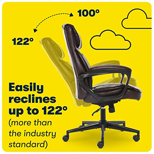 Serta Style Comfort Leather Hannah I Office Chair, Biscuit