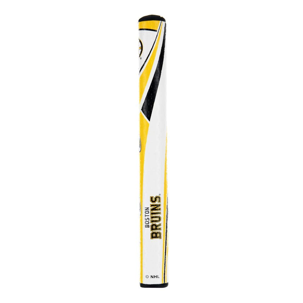 SuperStroke NHL Golf Putter Grip, Boston Bruins (Mid Slim 2.0) | Officially Licensed Through Team Golf | Cross-Traction Surface Texture and Oversized Profile | Even Grip Pressure,Black/Gold