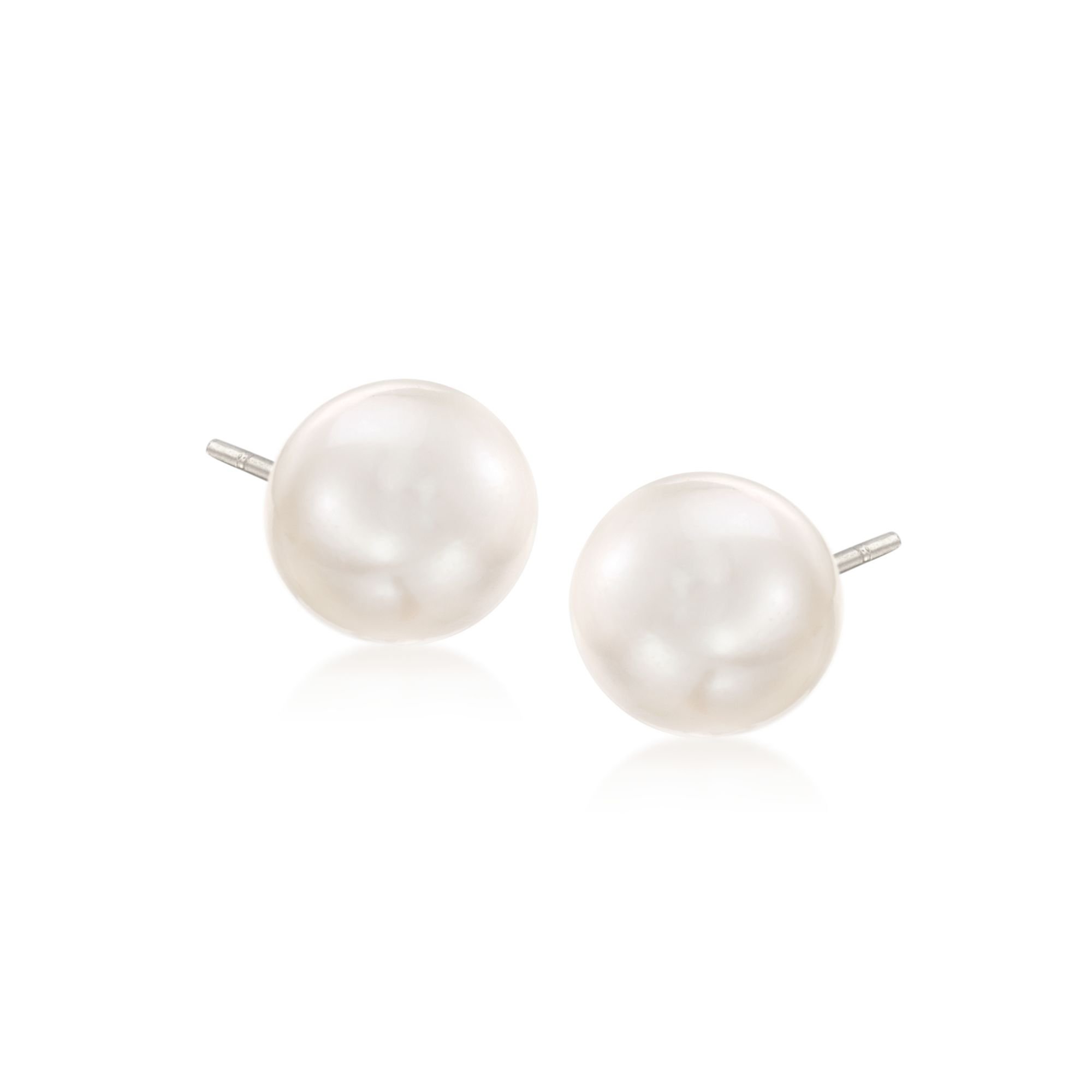 Ross-Simons 6.5-12.5mm Shell Pearl Front-Back Earrings in Sterling Silver