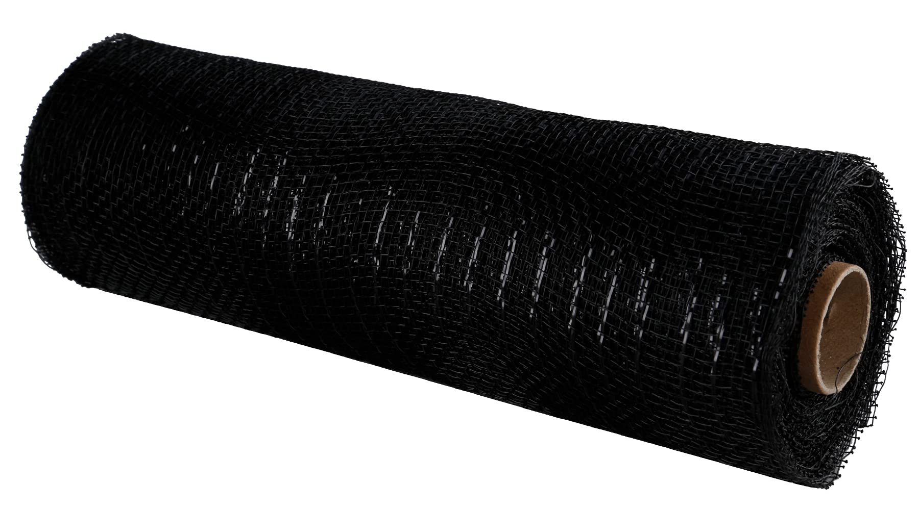 Poly Burlap Mesh Burlap Deco Mesh 10 Inch x 10 Yards, Great for Wreaths Making, Holloween Party, and Christmas Tree Decoration (Black, Black foil)