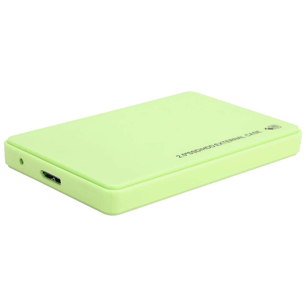 Sugoyi High-Speed USB 3.0 Interface Hard Drive External Case, HDD Box, ABS Material 5GB/ps Ultra-Thin for WINDOWS7/XP/Vista 2.5-Inch Hard Drives(Green)