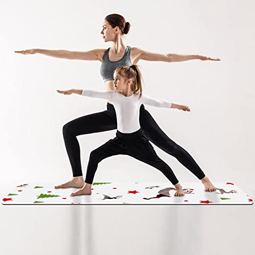 Yoga Mat, Yoga Mats for Home Workout, Workout Mat, Exercise Mats, Pilates Mat, Christmas Lattice Deer