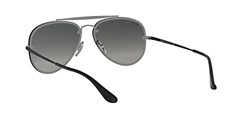 Ray-Ban RB3584N Blaze Aviator Sunglasses, Demi Gloss Black/Grey Gradient Dark Grey, 58 mm