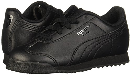 PUMA unisex child Roma Basic Sneaker, Black/Black, 10 Toddler US