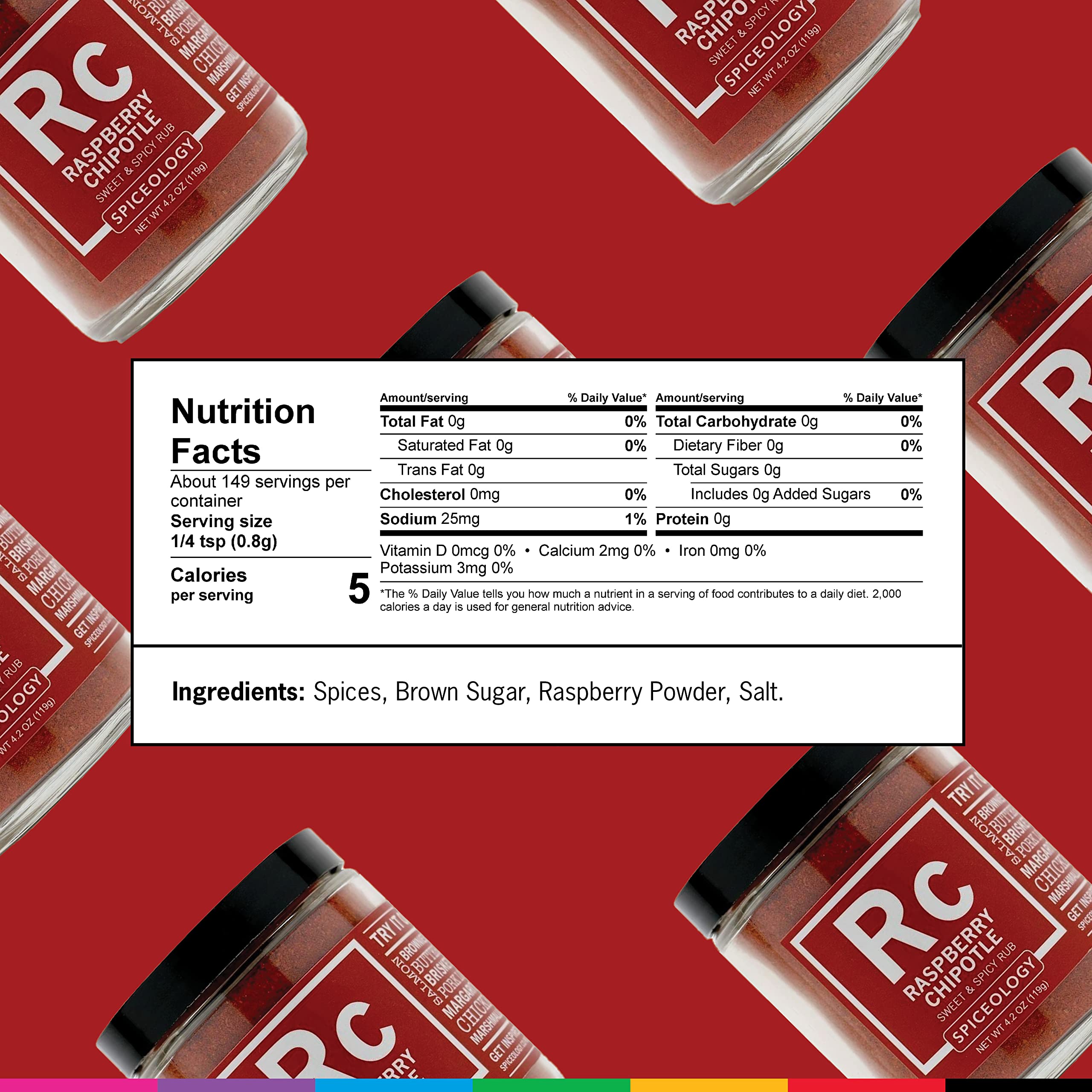 Raspberry Chipotle - Spiceology Sweet and Spicy Rub - All-Purpose Seasoning - 4.2 Ounces