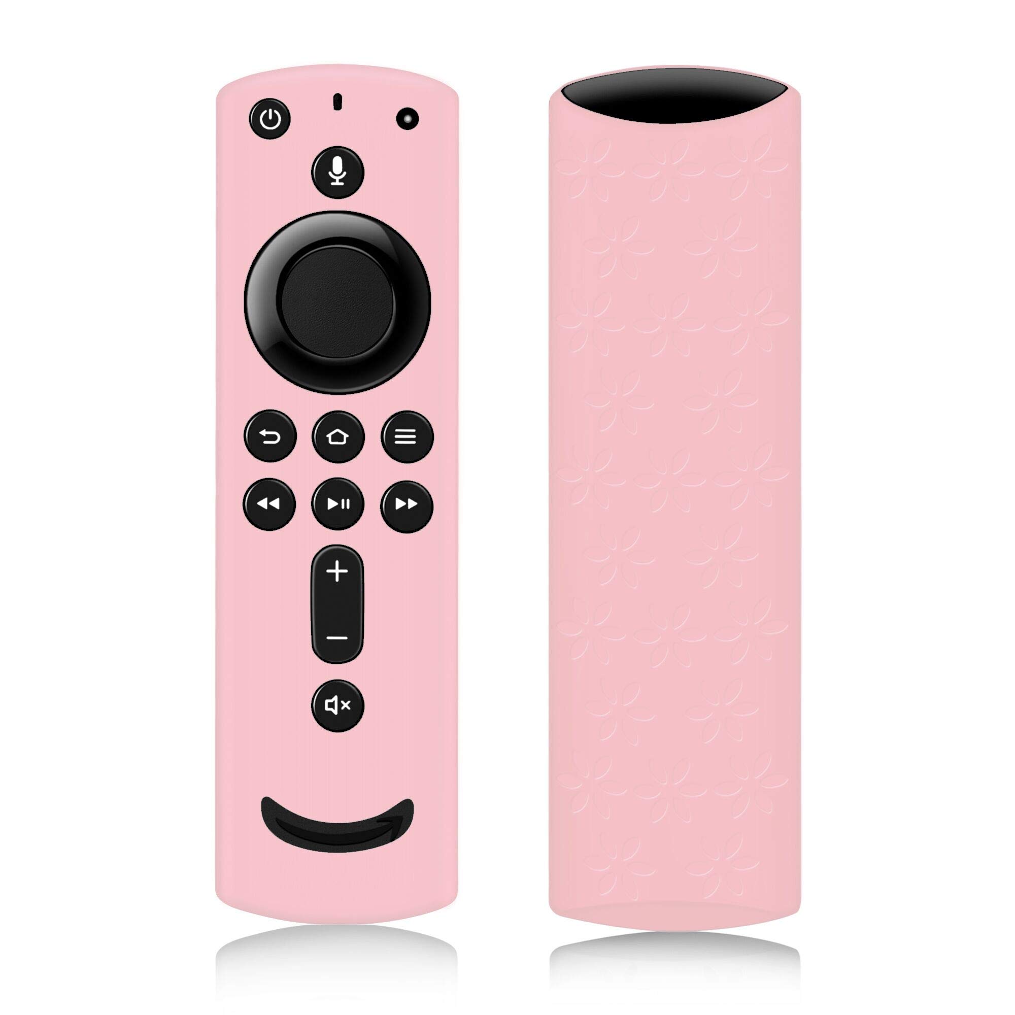 Remote Cover for Fire TV Stick 4K, Silicone Remote case for Fire TV Cube/Fire TV(3rd Gen) Compatible with All-New 2nd Gen Alexa Voice Remote Control, Lightweight Anti-Slip Shockproof (Pink)