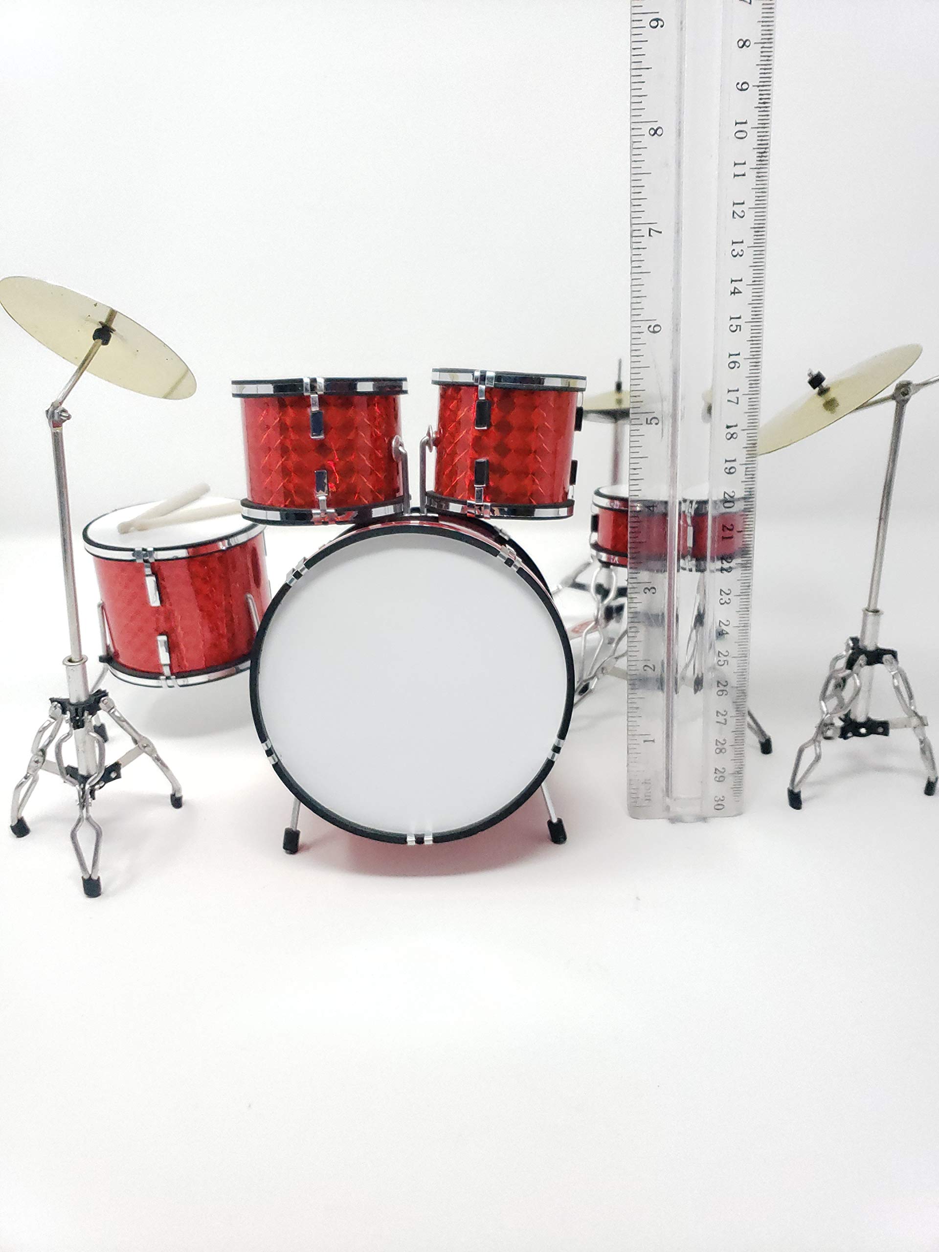 RED Miniature Drum Set Replica. For Display Only