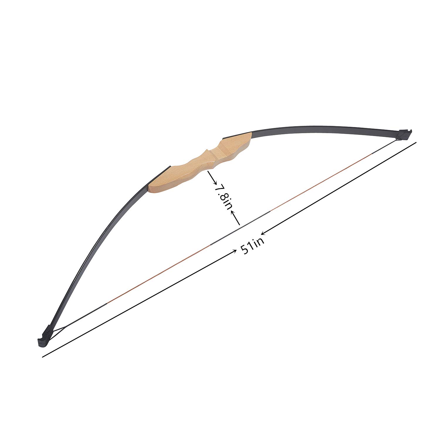 NiY Takedown Recurve Bow and Arrow Set Hunting Longbow Archery Bow and Arrow for Adults 30-40lbs (Vulture, 30lb)