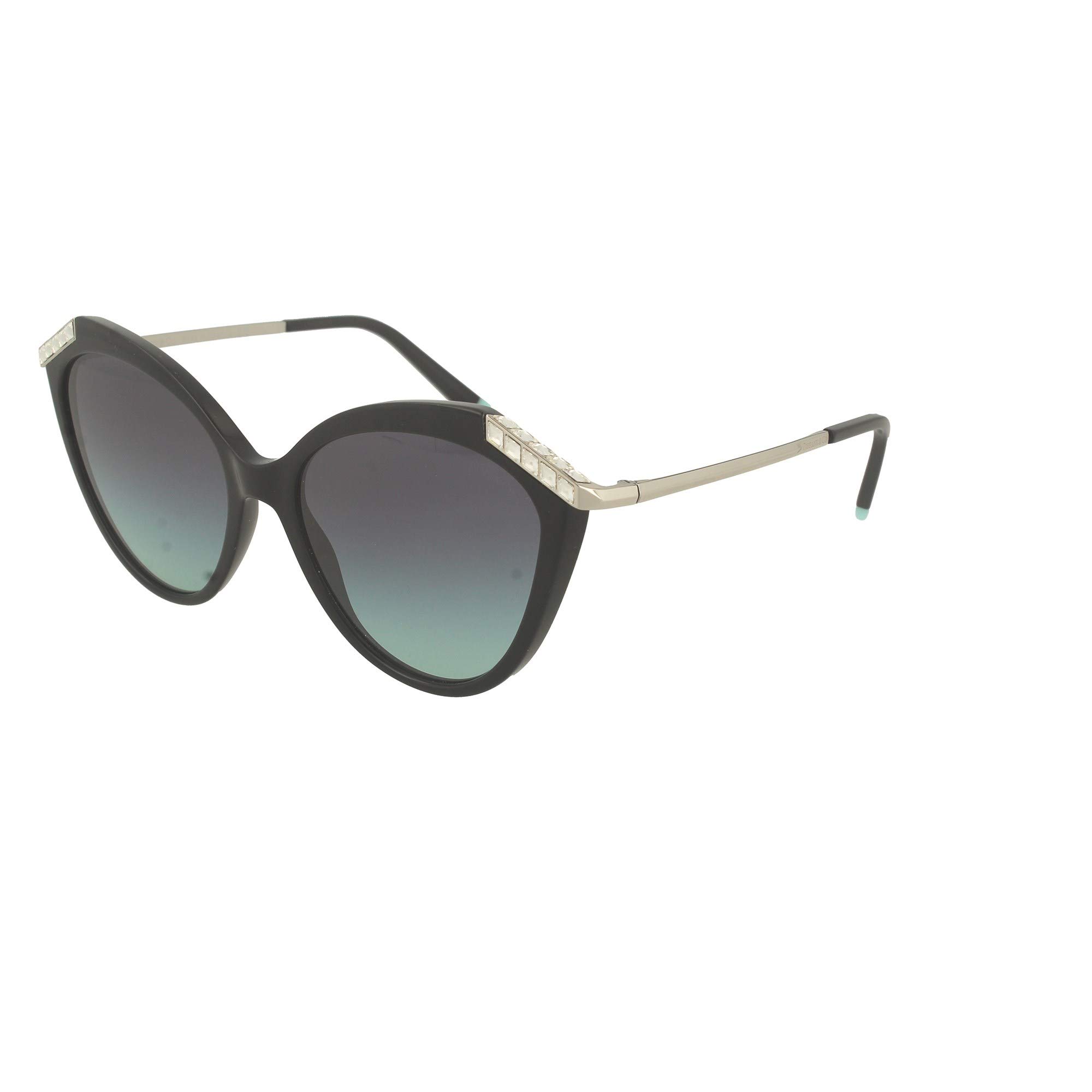 Tiffany & Co. Woman Sunglasses Black Frame, Tiffany Blue Gradient Lenses, 55MM