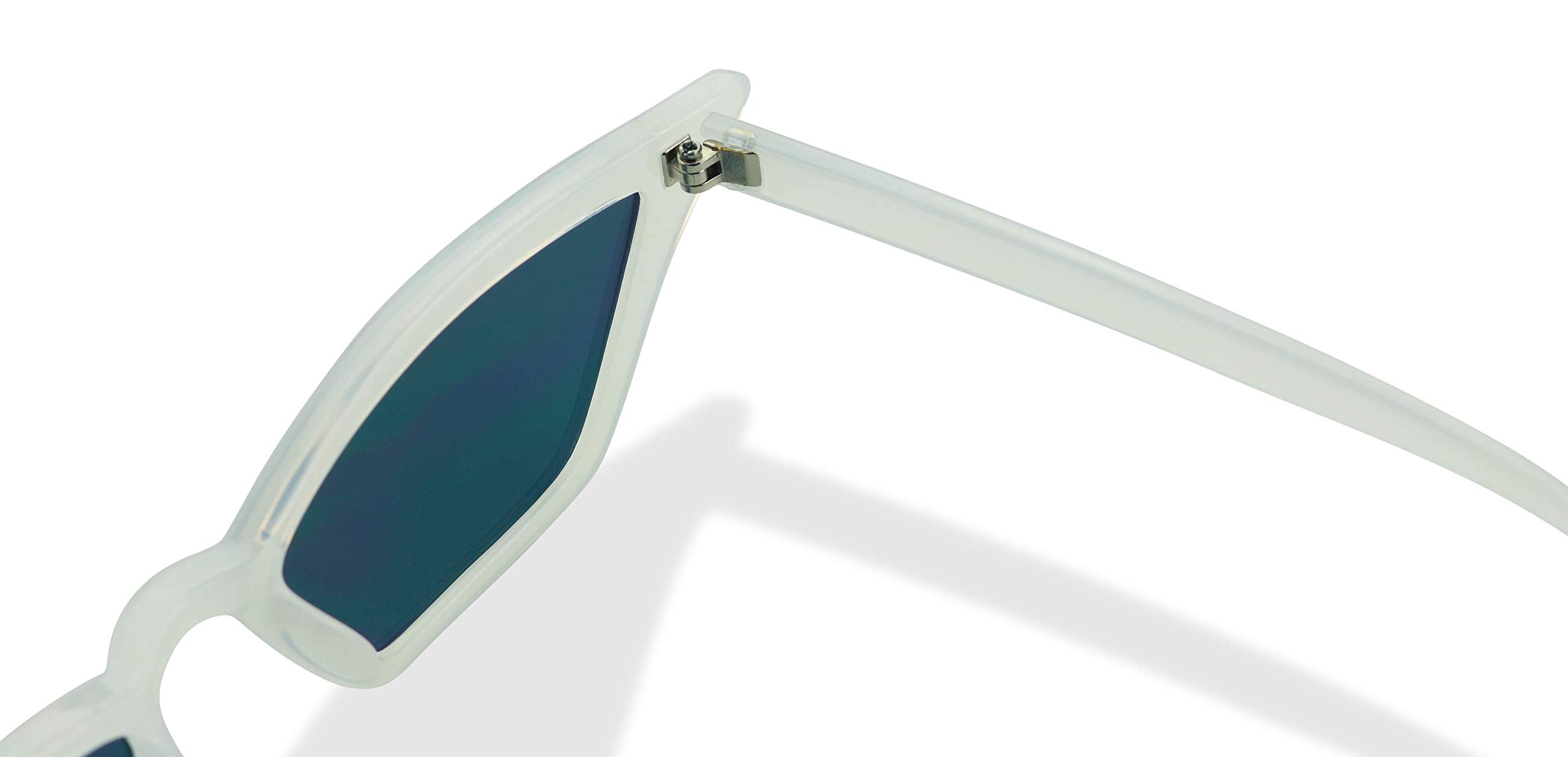 ShadyVEU Small Cateye Sunglasses Retro UV Protection Mini Vintage Narrow Wide Pointy Mod Chic (Black Frame/Black Lens)