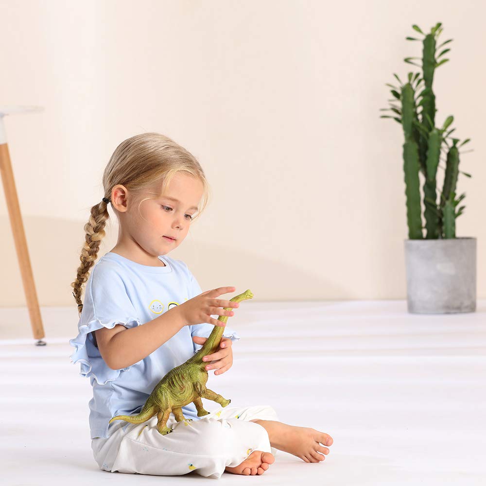 RECUR 13" Brachiosaurus Dinosaur Toys Jurassic Figure Toy for Kids World Safe Odorless Hand-Painted Figurines Realistic Design Replica Collectors Gift Ages 3 +