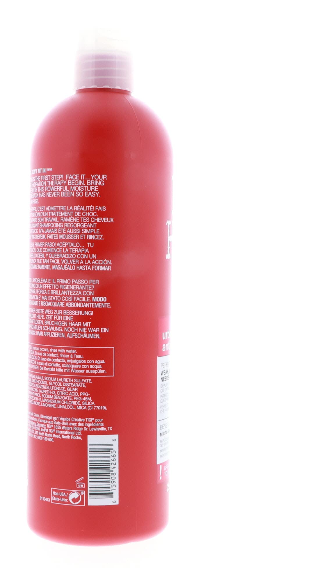 Tigi Bed Head Urban Antidotes Resurrection Shampoo Damage Level 3 25.36 Oz (Pack Of 2)