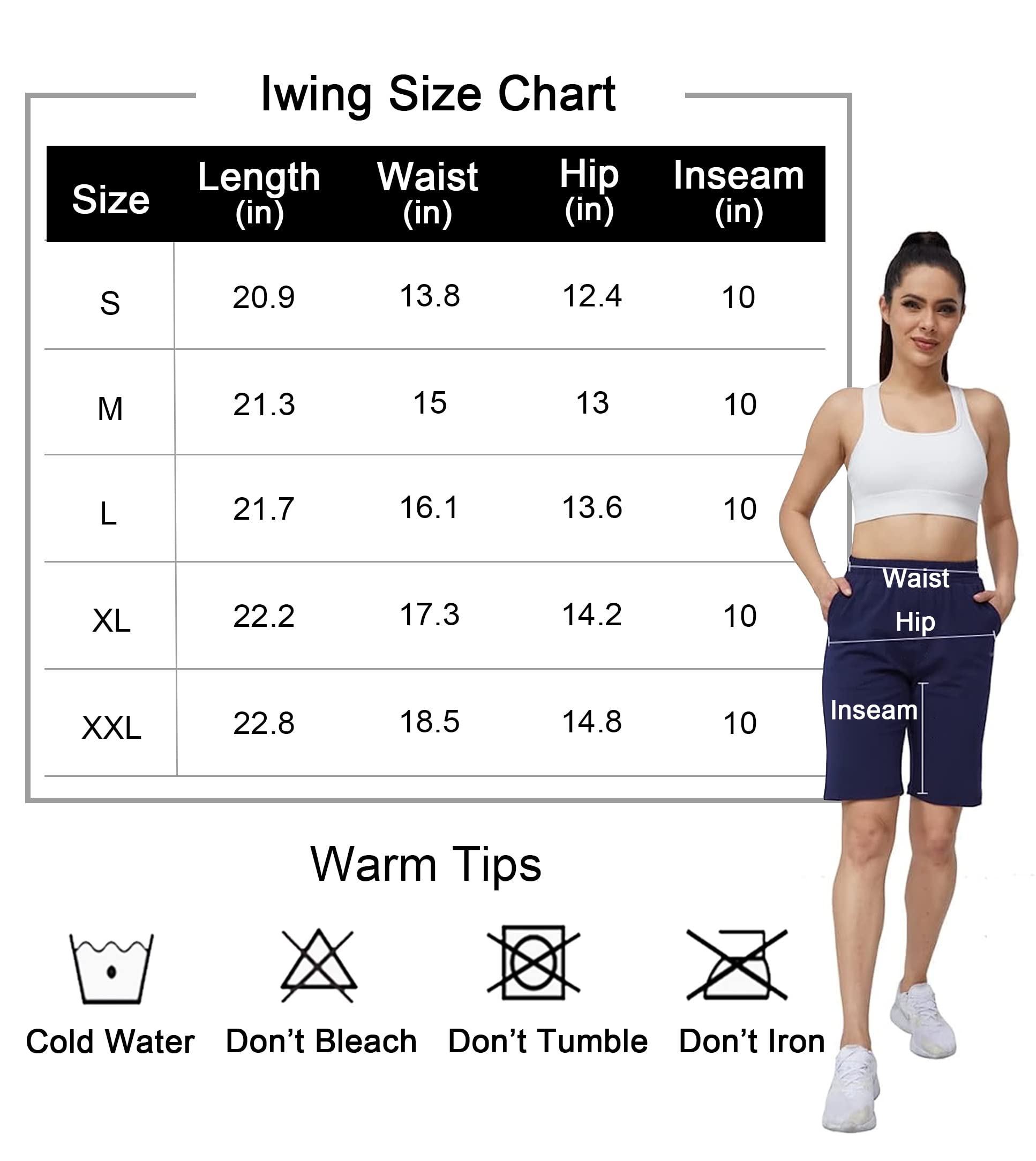 Women 10" Athletic Long Shorts High Waisted Running Workout Hiking Gym Cotton Short Pockets Light Grey XXL