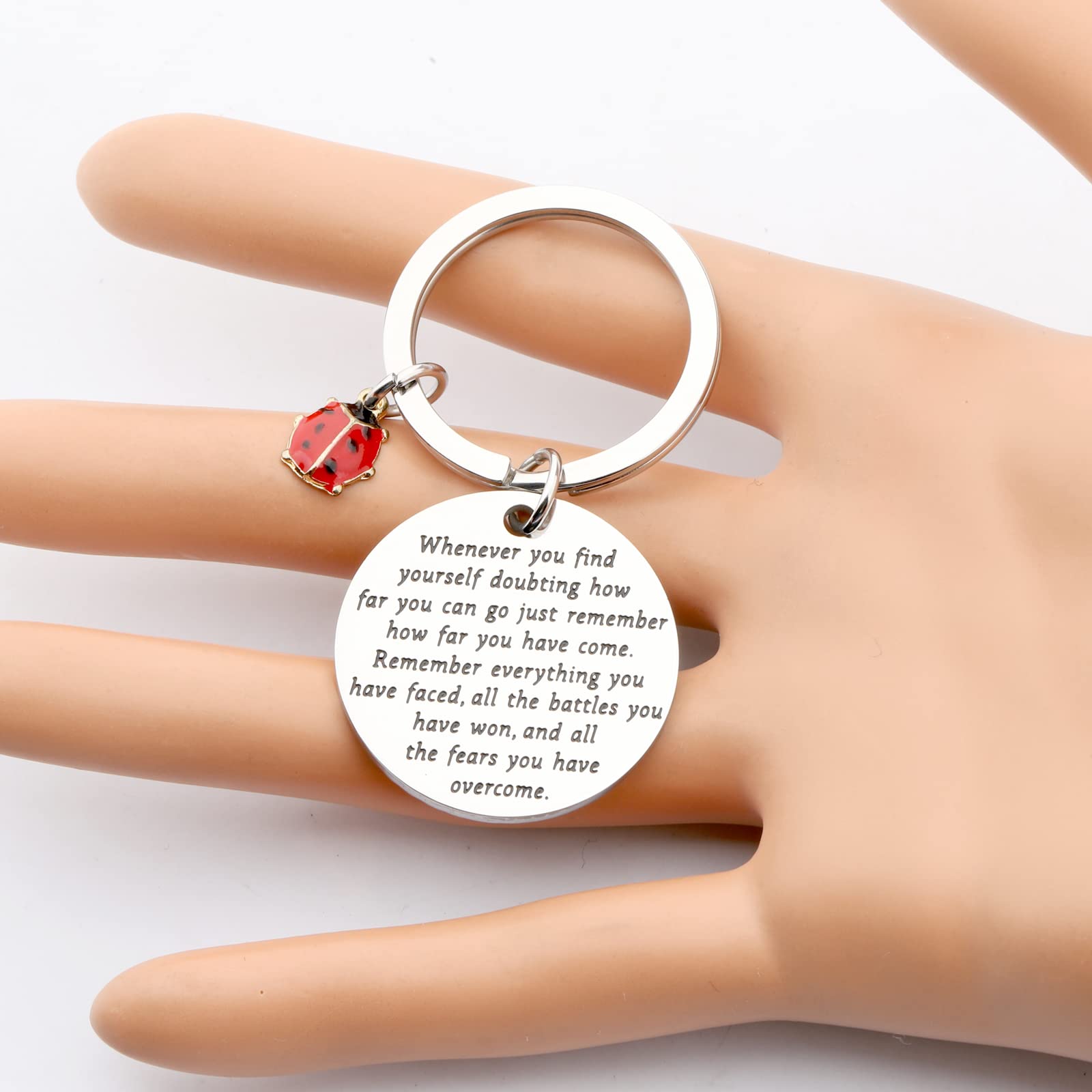 TIIMG Ladybug Inspirational Keychain Ladybug Lover Gifts Good Luck Gifts For Friend Best Friend (Ladybug whenever)