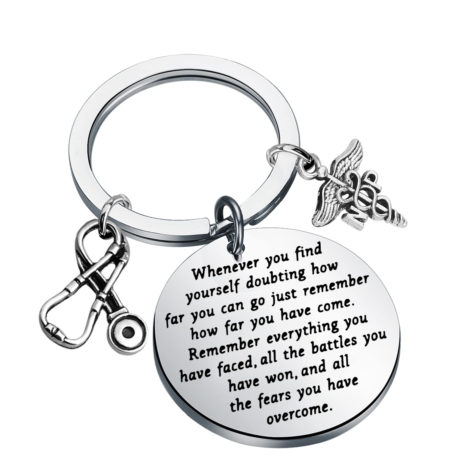 TIIMG Np Motivational Keychain Np Nurse Gifts Nurse Practitioner Student Gift Graduation Gift (NP whenever)