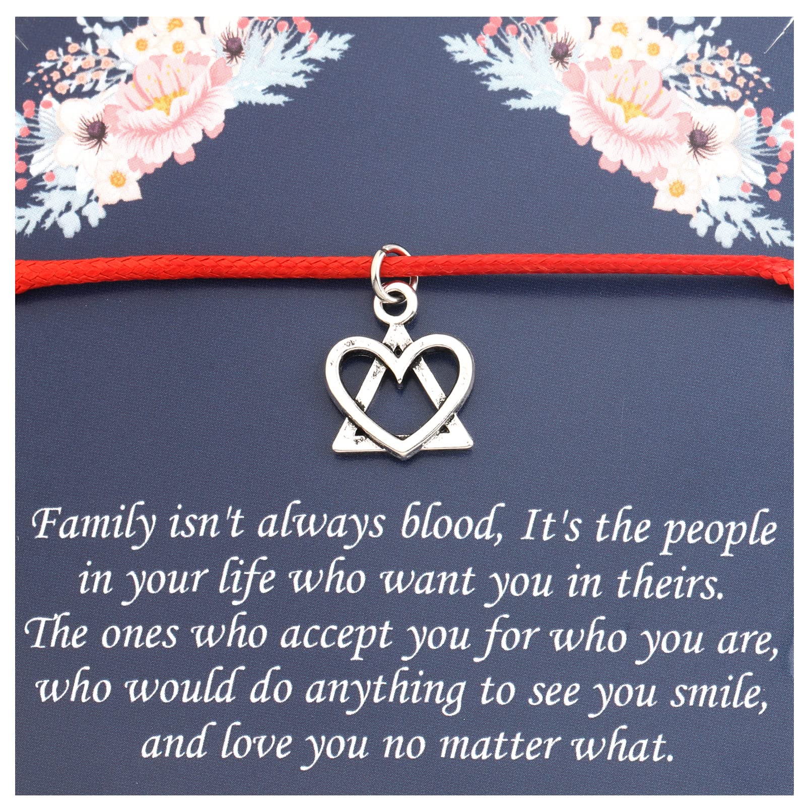 WSNANG Adoption Symbol Bracelet Gotcha Day Bracelet Adoption Gifts Adoptive Jewelry Bonus Family Gifts (br-card)