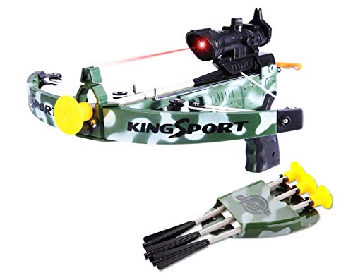 PowerTRC Crossbow Toy Bow and Arrow for Kids, Military Action Archery Crossbow with Scope & Target, Outdoor Activities Toy Gift for Boys Kids 8-12