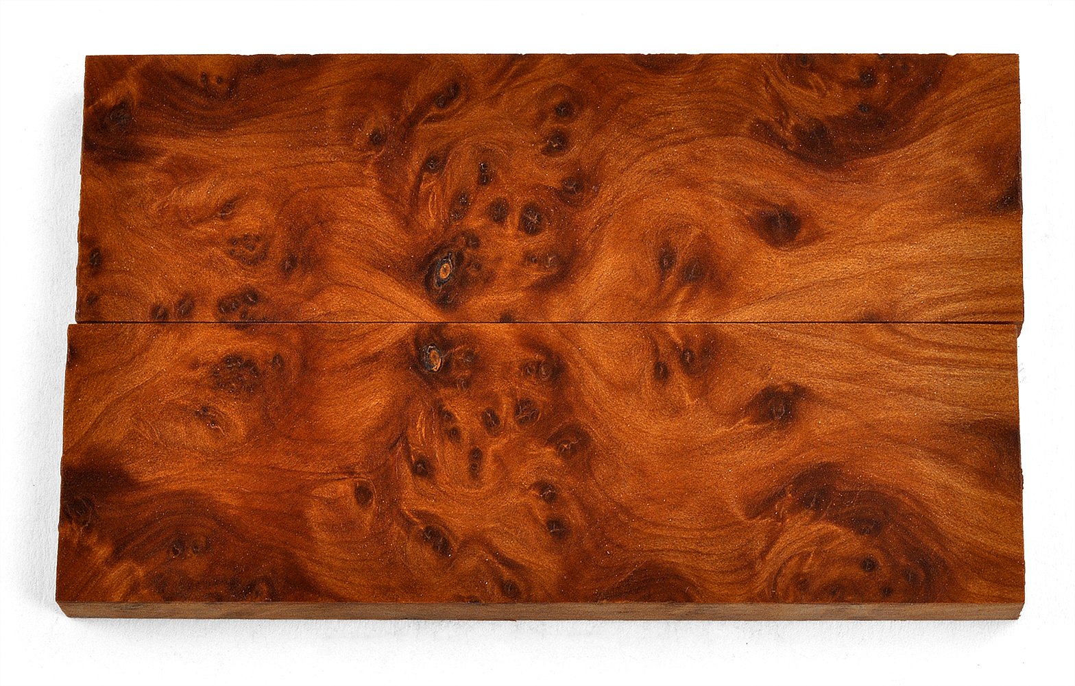 Texas Knifemakers Supply Thuya Burl Knife Handle Block (Each Piece is Unique) 5" x 1-1/2" x 1"