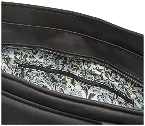 Vera Bradley Women's Cotton Utility Tote Bag, Black - Recycled Cotton, One Size