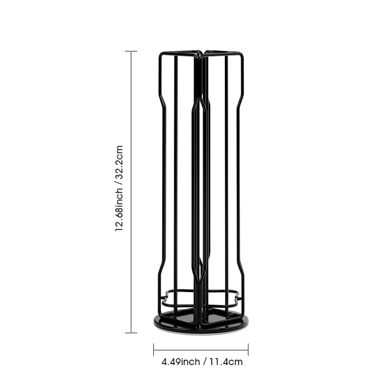 SEVENLINE 20 Vertuo Pods Coffee Pod Holder Compatible For Nespresso Vertuoline Stand Rack Holds Vertuo line Organizer Carousel 360-Degree Rotatable (Black)