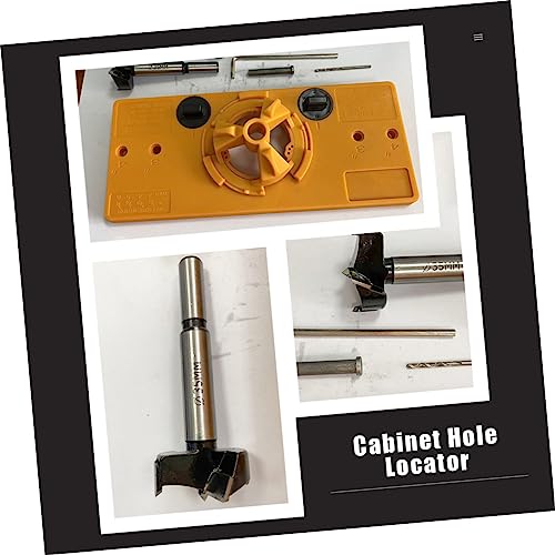 Router Jigs 1 Set Punch Tool Kit Router Jigs Hinge Drilling Tool Set Bit Kit Punch Tool Router Tool 35mm Hinge Hole Positioner Tool Kit Hinge Hole Set Orange Opener