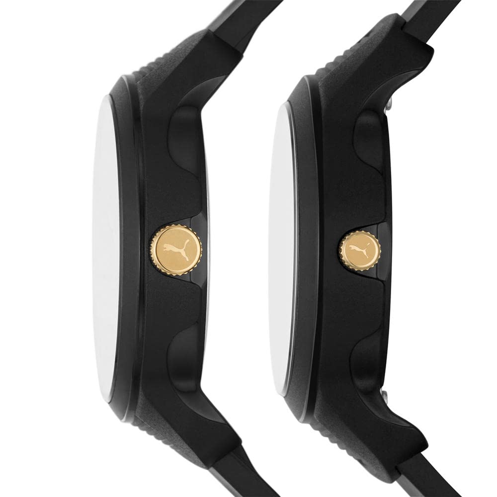PUMA Women Reset V2 Polyurethane Watch, Color: Black (Model: P1006)