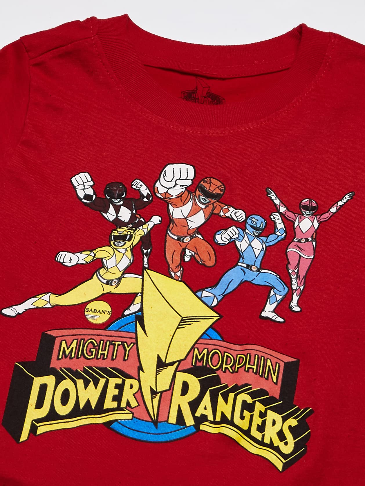 Power Rangers Toddler Boys Short Sleeve T-Shirt, Red, 5T