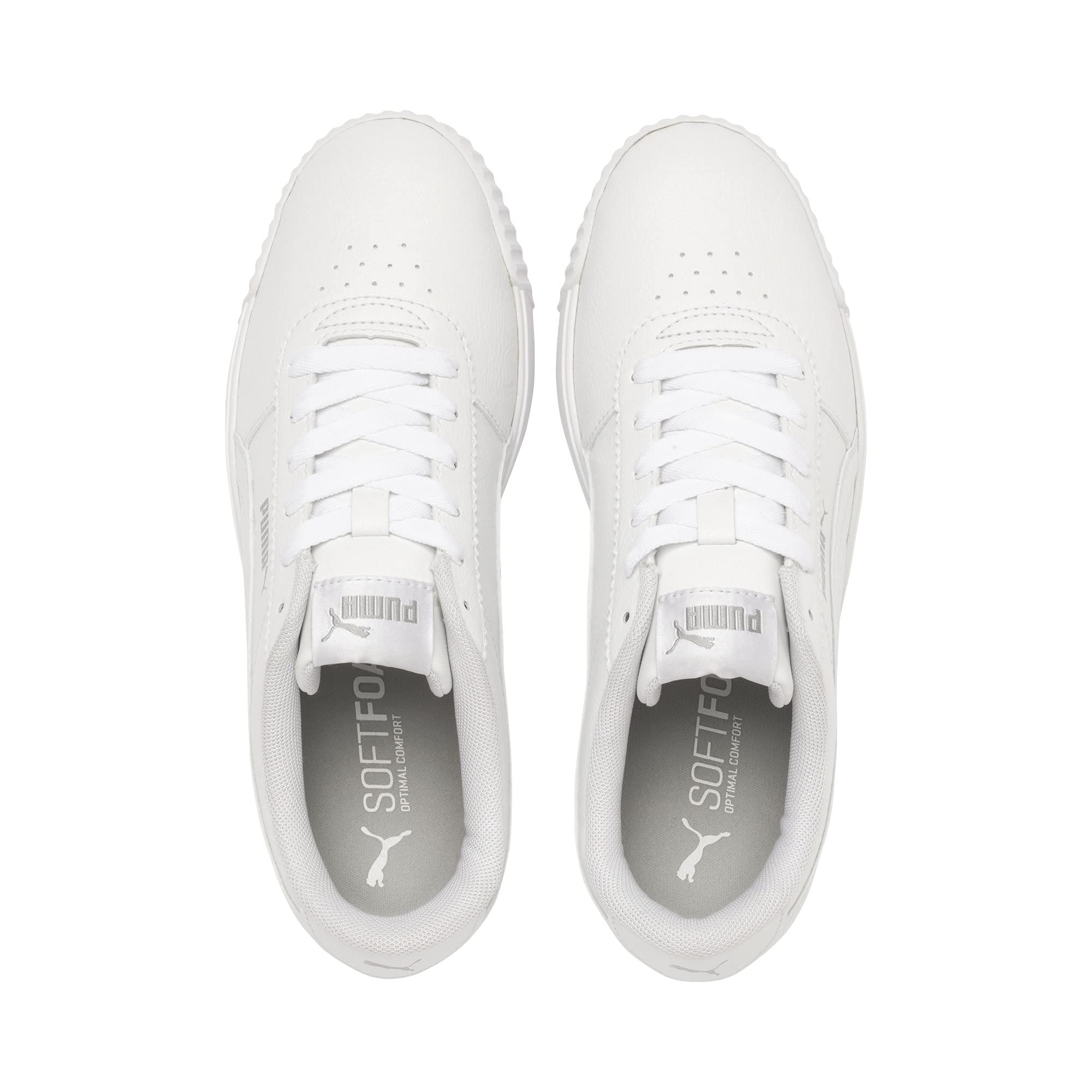 PUMA Women's Carina Slim SL Sneakers, White White, 7.5