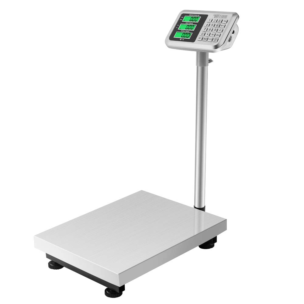 TUFFIOM 661lbs Electronic Digital Platform Scale,Heavy Duty Stainless Steel Floor Scales,High-Definition LCD Display,Perfect for Mailing Luggage Shipping Package Price