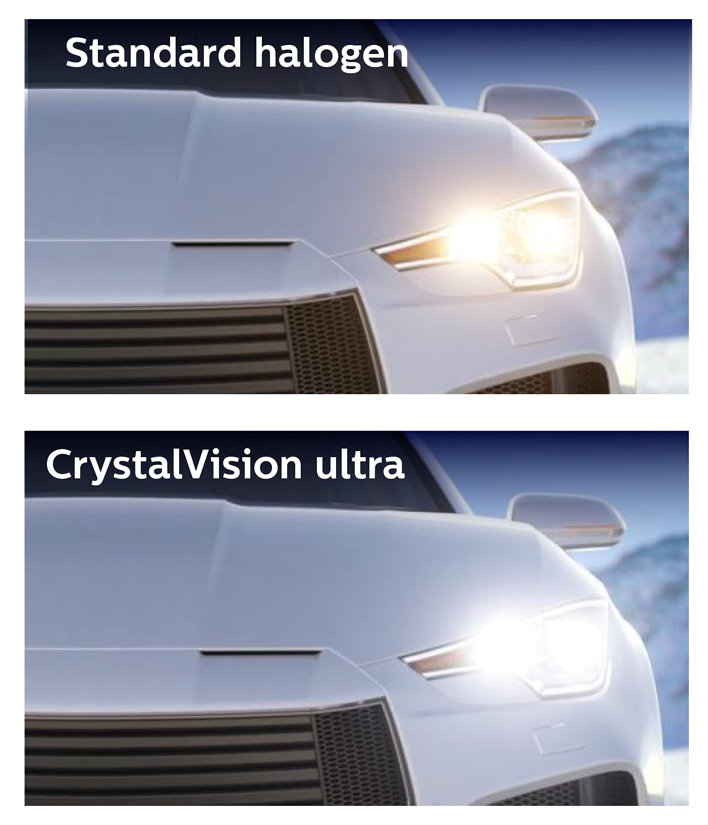 Philips automotive lighting 9005 CrystalVision Ultra Upgrade Bright White Headlight Bulb, 2 Pack (9005CVB2)