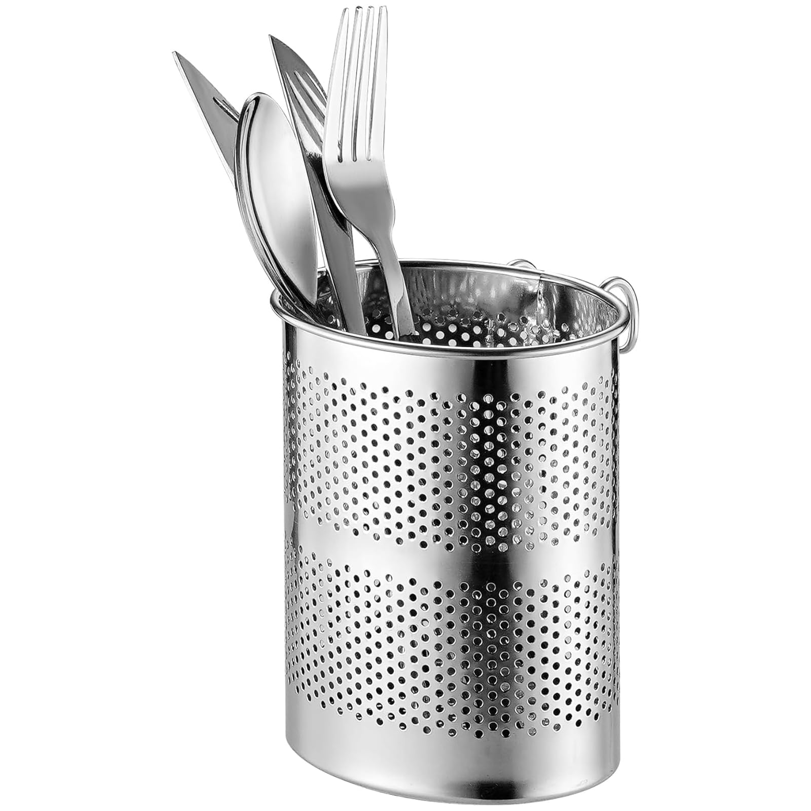 POPGRADE Utensil Drying Rack Silverware Caddy for Countertop, Stainless Steel Utensil Holder for Dish Rack, Silverware Drying Rack Holder Utensil Caddy Cutlery Rack, Chopstick Dishwasher Basket